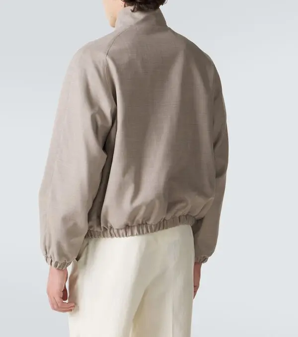 STOFFA Reversible Wool And Linen Blouson Jacket