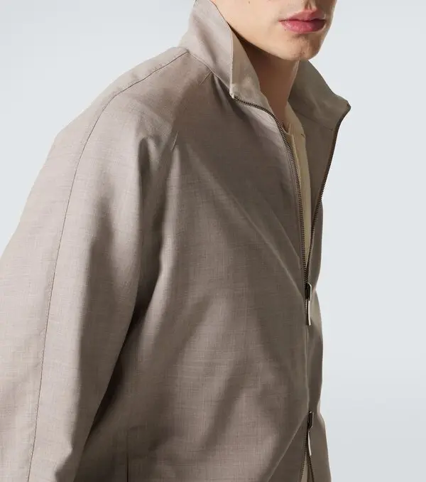 STOFFA Reversible Wool And Linen Blouson Jacket