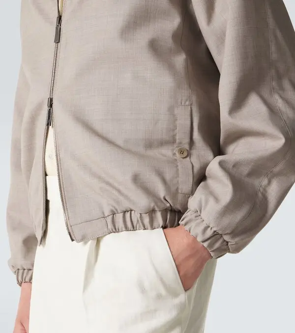 STOFFA Reversible Wool And Linen Blouson Jacket