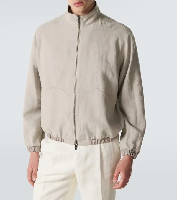STOFFA Reversible Wool And Linen Blouson Jacket