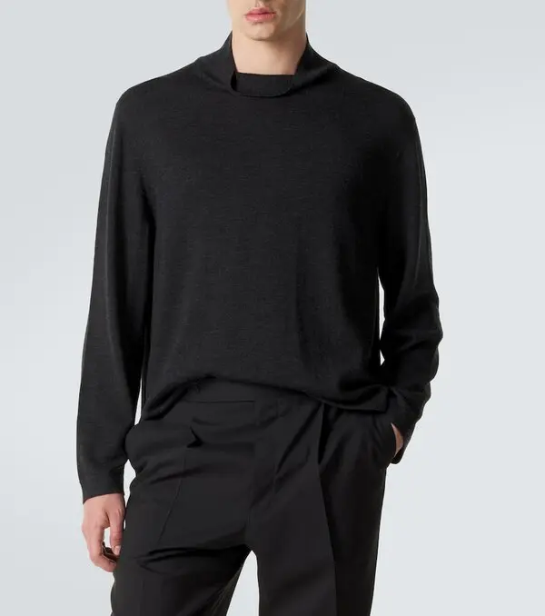 STOFFA Wool And Silk Turtleneck Sweater