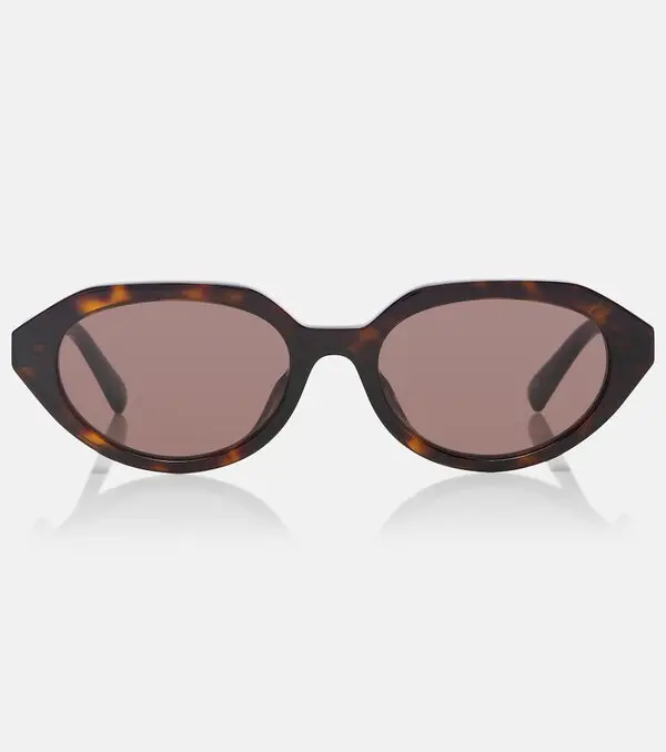 Gucci Double G Oval Sunglasses - Brown