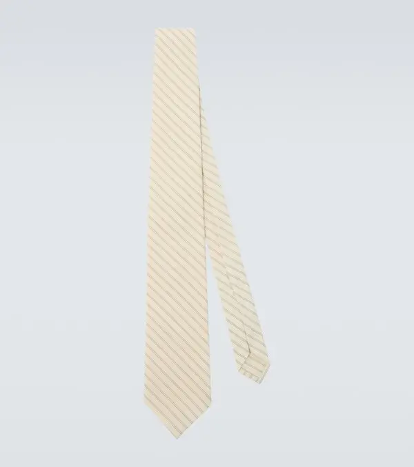 Auralee Striped Wool Tie