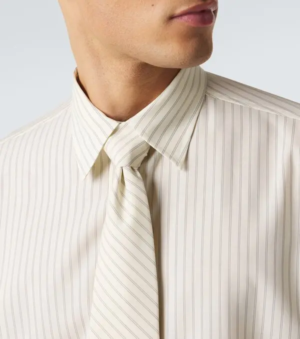 Auralee Striped Wool Tie