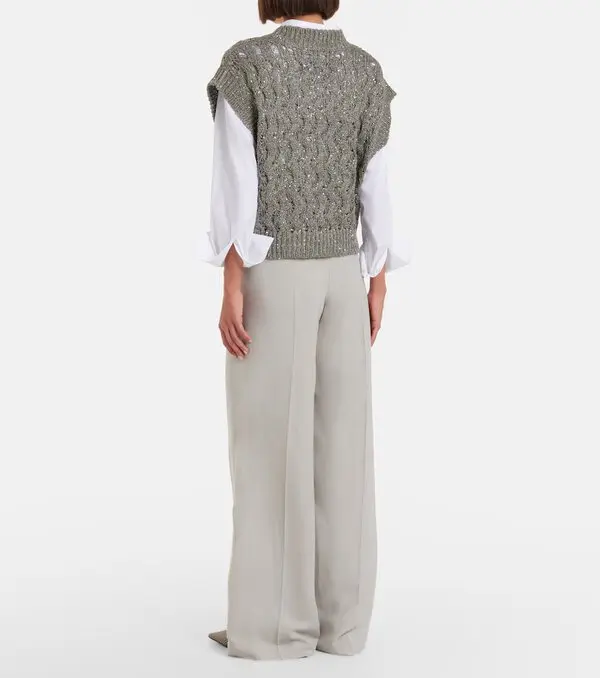 Brunello Cucinelli Monili Wide-leg Pants