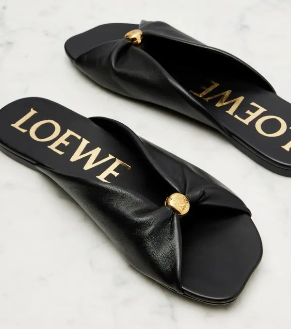 Loewe Pebble Leather Slides