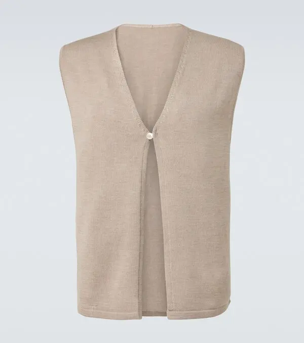 STOFFA Knitted Wool And Silk Vest