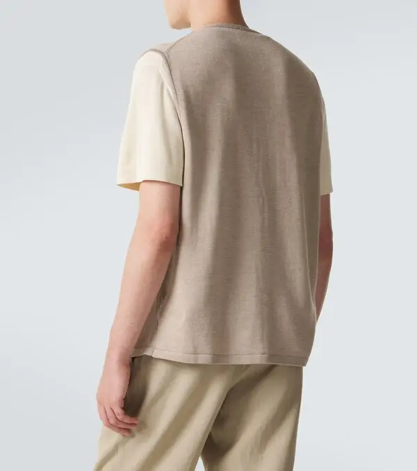 STOFFA Knitted Wool And Silk Vest