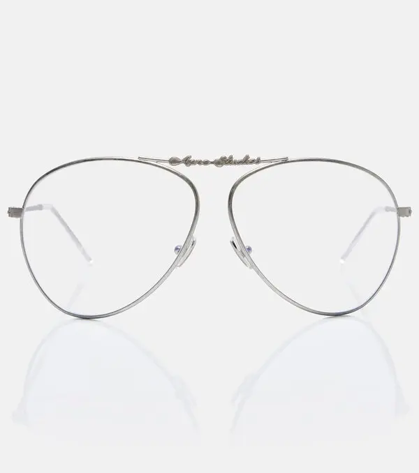 Acne Studios Aviator Glasses - Silver
