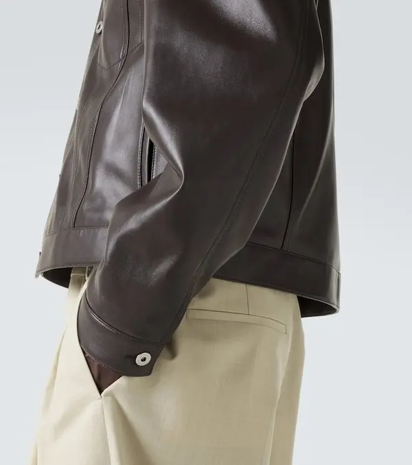 Bottega Veneta Intrecciato Lamb Leather Jacket