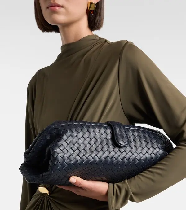 Bottega Veneta Intrecciato Leather Clutch