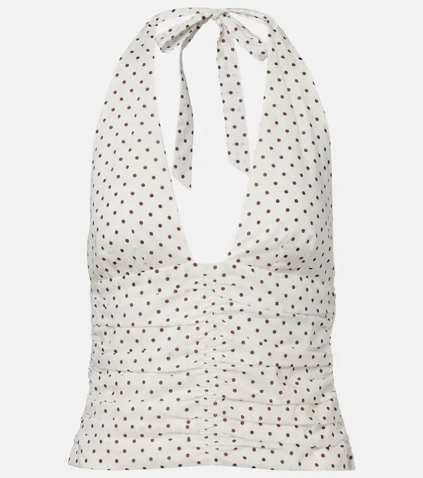 Posse Edie Polka-dot Halter Top