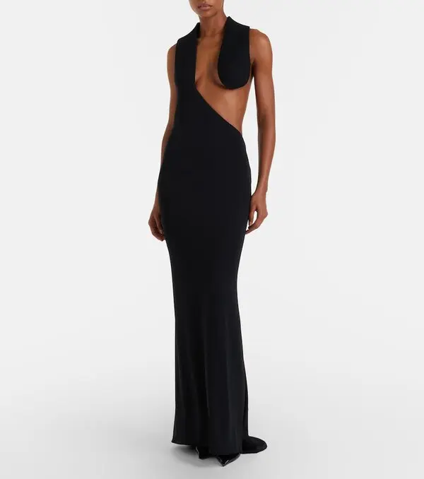 TOM FORD Asymmetric Jersey Gown