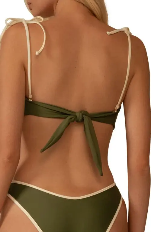 MONTCE Tori Bandeau Bikini Top - Olive