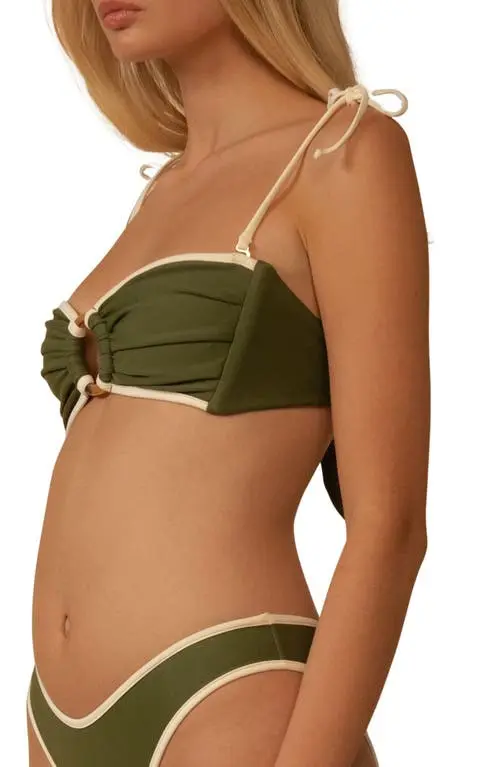 MONTCE Tori Bandeau Bikini Top - Olive