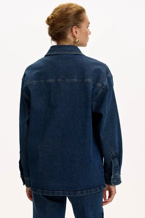EXQUISE Jazmyne Embellished Denim Jacket