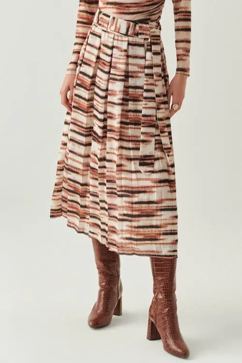 EXQUISE Elina Mesh Midi Skirt