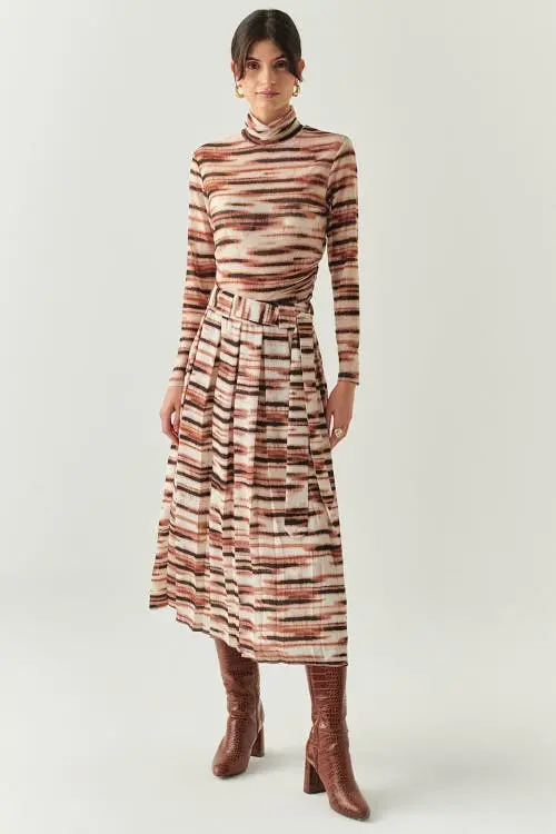 EXQUISE Elina Mesh Midi Skirt