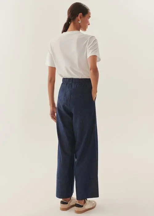 EXQUISE Esmeralda Drawstring Palazzo Pants
