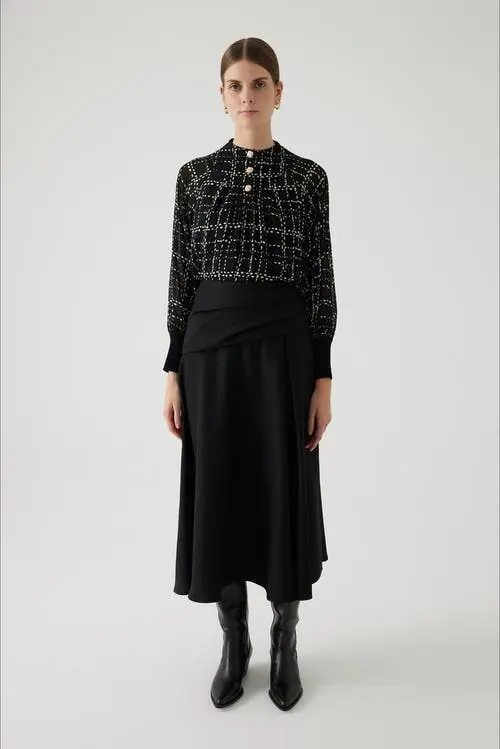EXQUISE Amadea Pleated Skirt