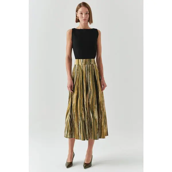 EXQUISE Sloan Striped Skirt