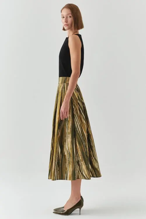 EXQUISE Sloan Striped Skirt