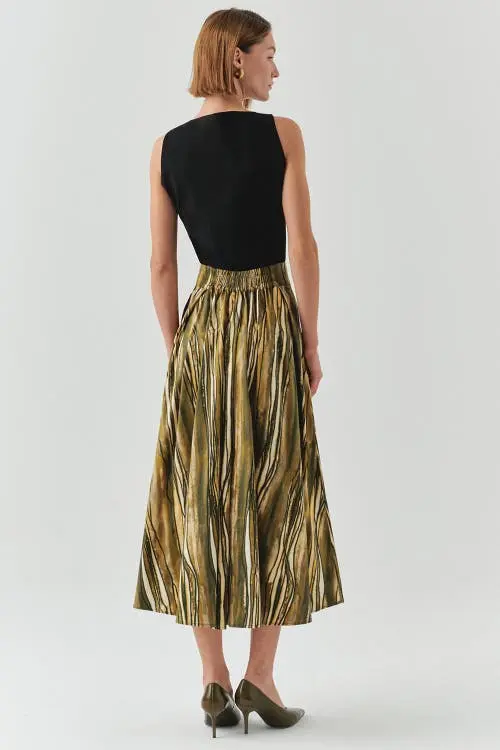 EXQUISE Sloan Striped Skirt