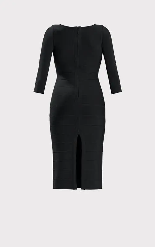 Herve Leger Icon Sweetheart Midi Dress