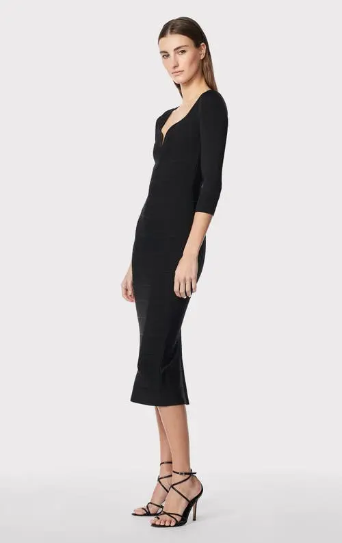 Herve Leger Icon Sweetheart Midi Dress