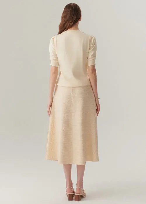 EXQUISE Ruth Midi Flared Skirt