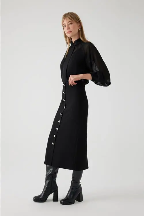 EXQUISE Alibeth Midi Pencil Skirt