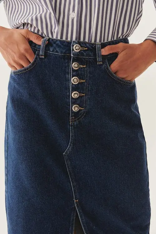 EXQUISE Malia Denim Skirt