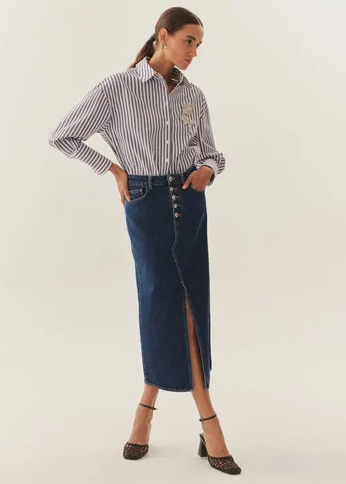 EXQUISE Malia Denim Skirt