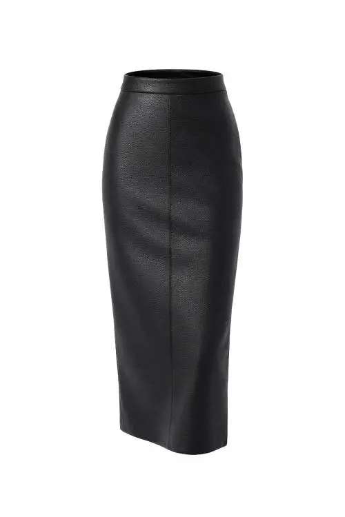 EXQUISE Alok Leather Skirt