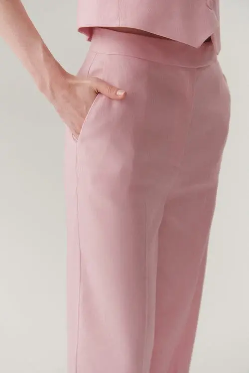 EXQUISE Nevaeh Fit Linen Trousers