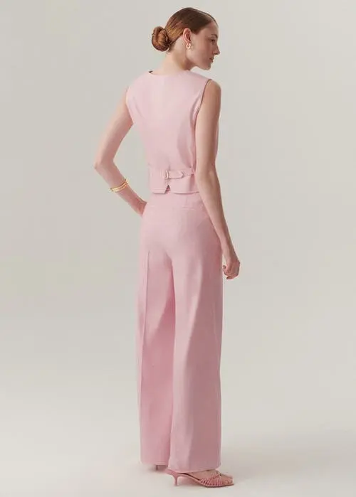 EXQUISE Nevaeh Fit Linen Trousers