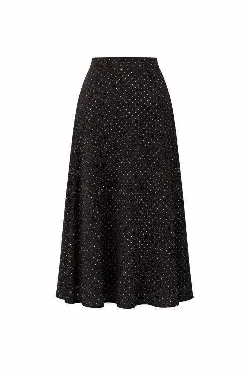 EXQUISE Stone Print Knit Midi Skirt