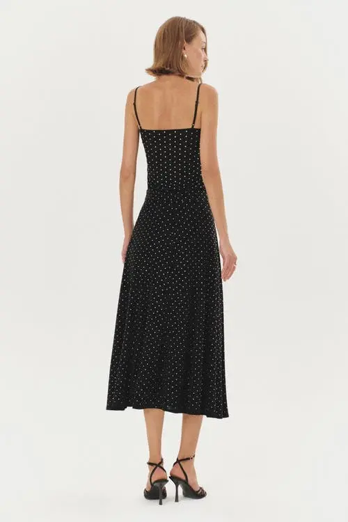 EXQUISE Stone Print Knit Midi Skirt