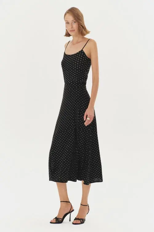 EXQUISE Stone Print Knit Midi Skirt