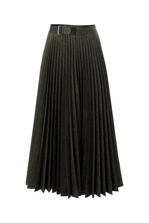 EXQUISE Jayda Pleated Midi Skirt