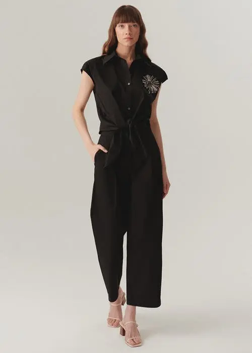 EXQUISE Polished Flowing Trousers