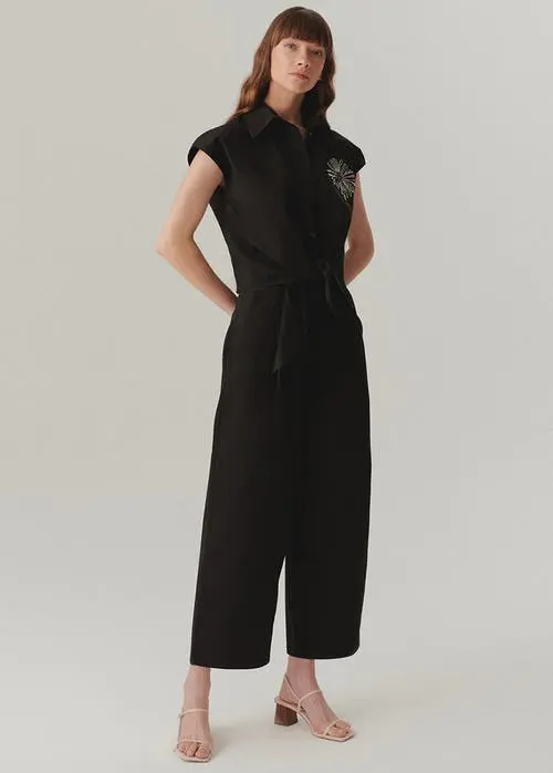 EXQUISE Polished Flowing Trousers