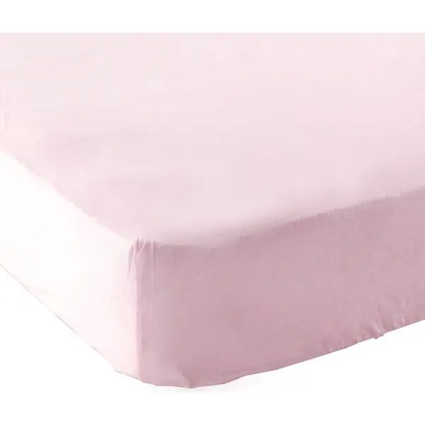 LUVABLE FRIENDS Fitted Playard Sheet 100% Knitted Cotton - Pink