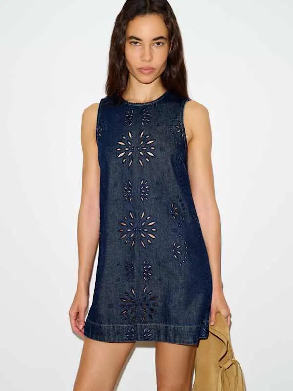 REFORMATION Bri Denim Mini Dress