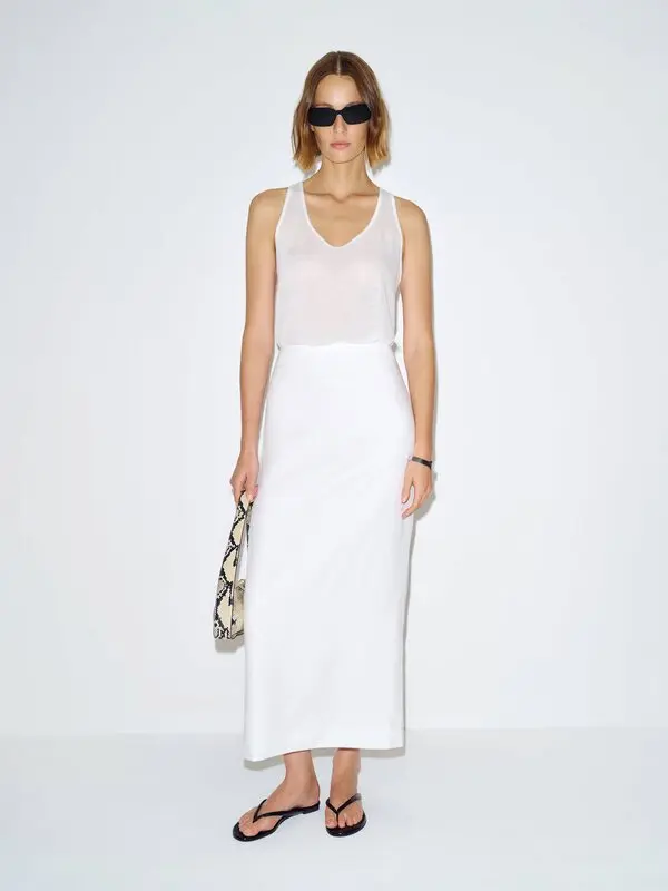 REFORMATION Petites Lydia Linen Skirt - Ivory