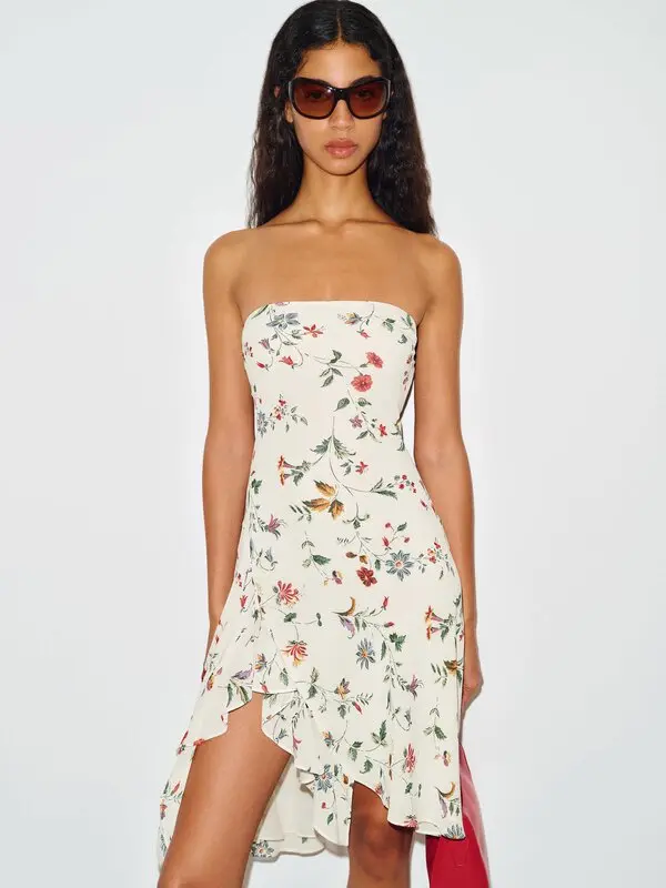 REFORMATION Eilen Strapless Midi Dress