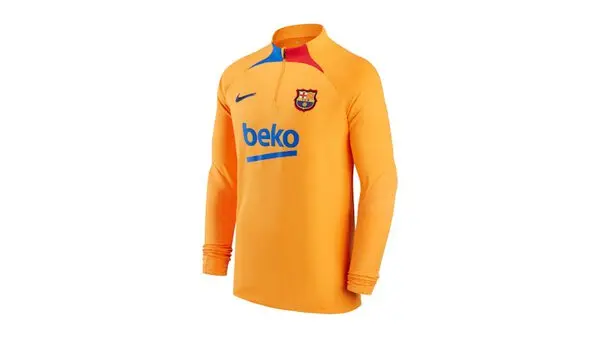 Nike Barcelona 2021/22 Strike Drill Quarterzip Long Sleeve Top