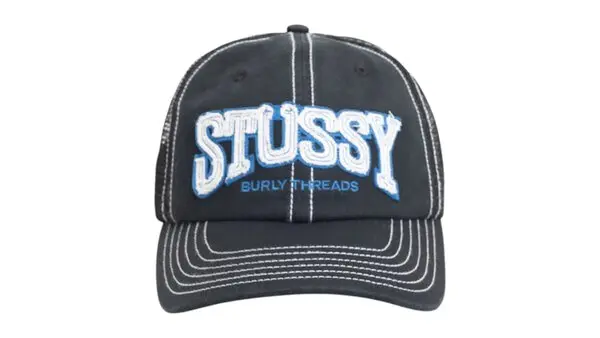 StÜssy Burly Threads Trucker Cap - Black