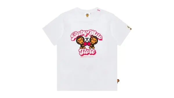 A BATHING APE Baby Milo Slim Fit T-shirt - White