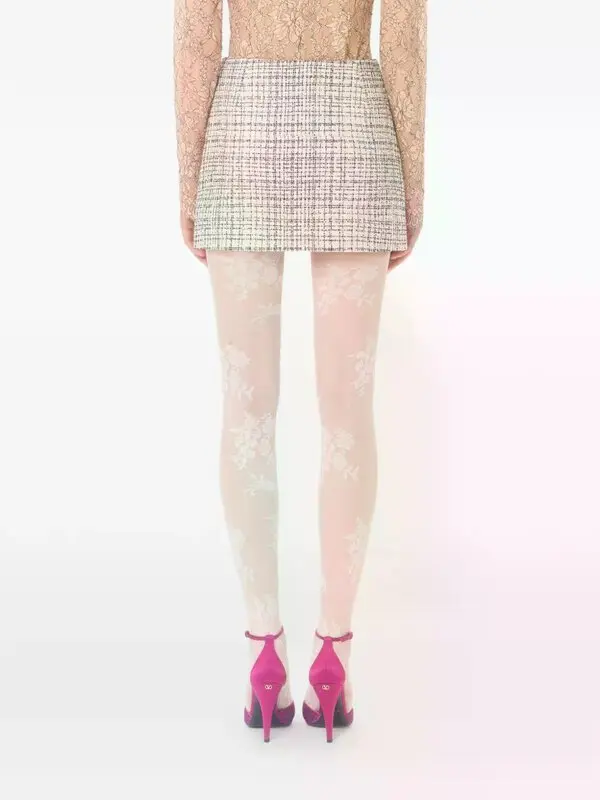 Valentino Garavani Square Tweed Mini Skirt